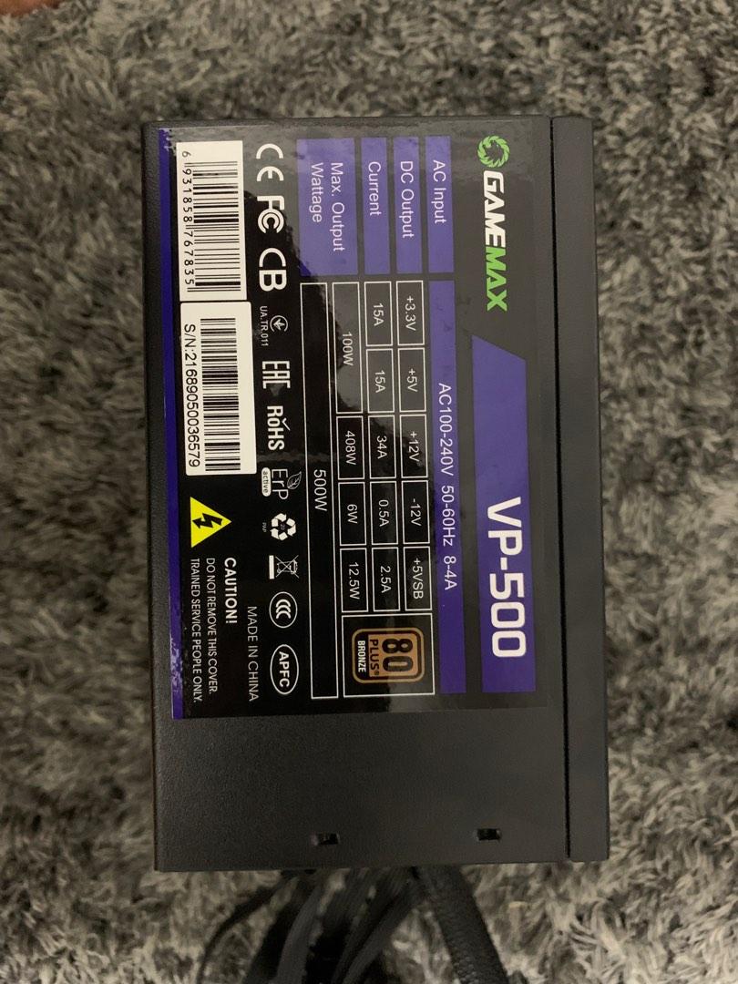 GameMax VP-500 PSU, Computers & Tech, Parts & Accessories, Other ...