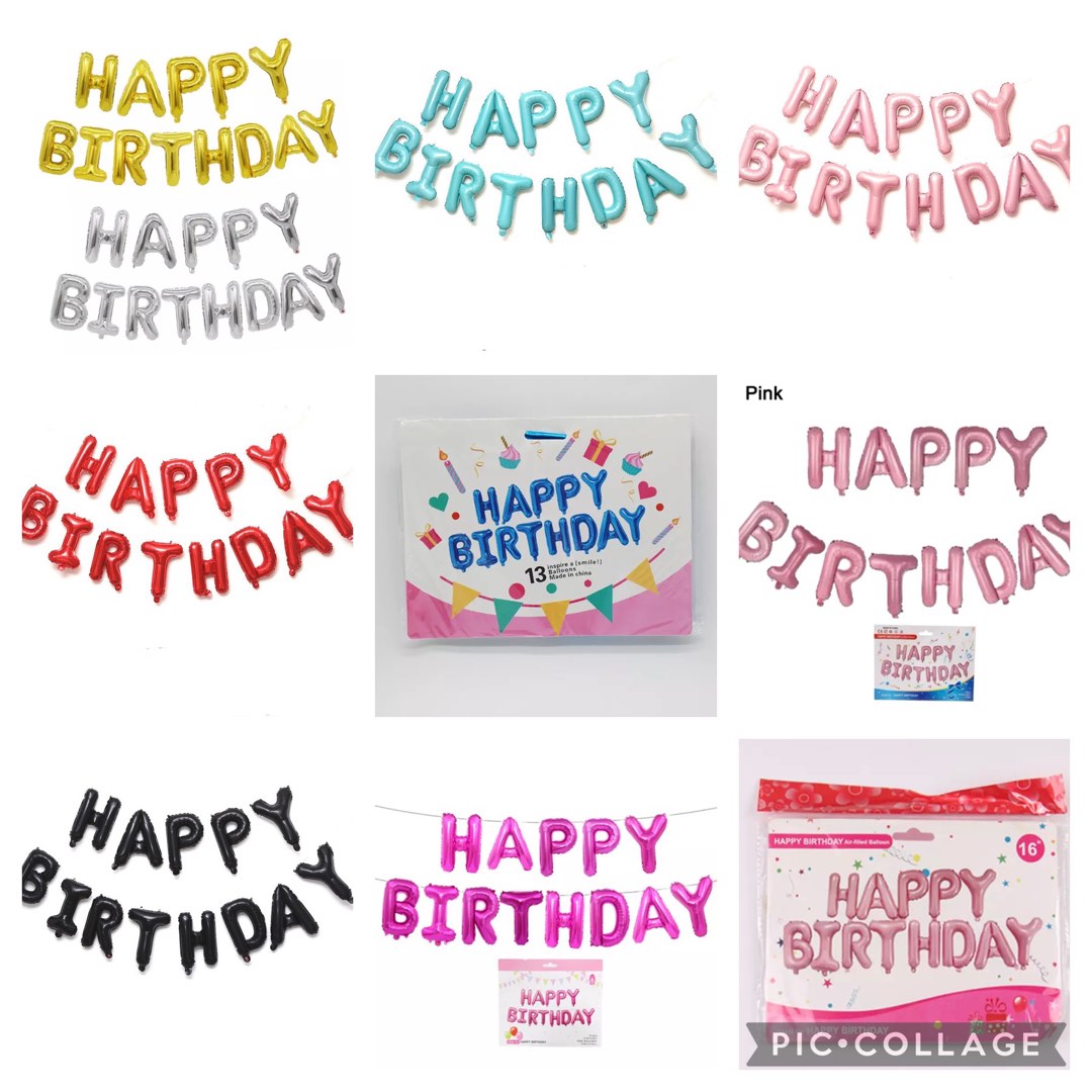 Generic birthday balloons / party deco, Hobbies & Toys, Stationery ...