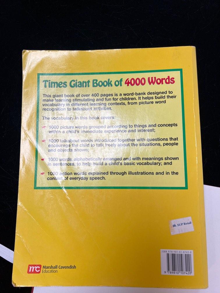 Giant book of 4000 words, 興趣及遊戲, 書本 & 文具, 小朋友書 - Carousell