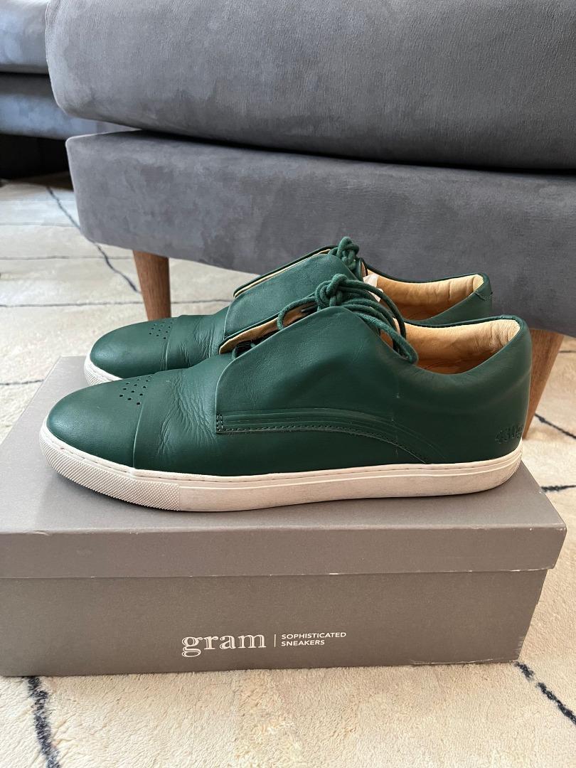 GREEN LEATHER SHOES- GRAM, 女裝, 鞋, 波鞋 - Carousell