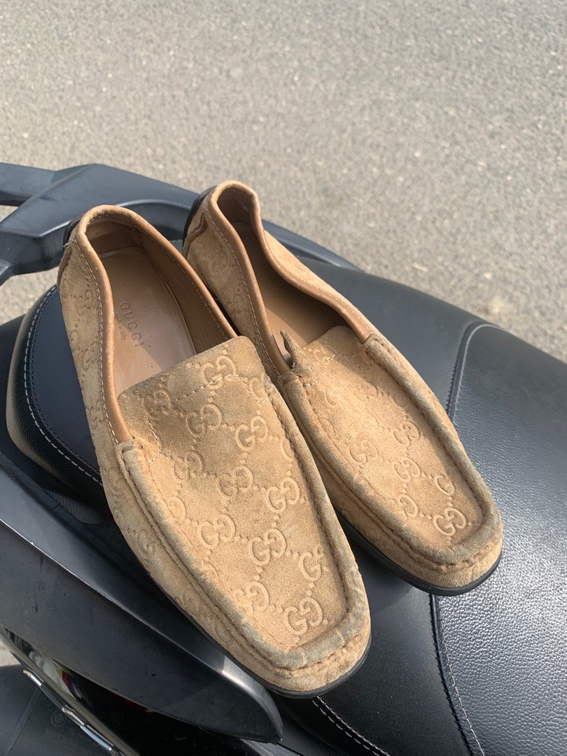 Gucci Loafers Guccissima Monogram Driving Shoes, Women's Fashion ...