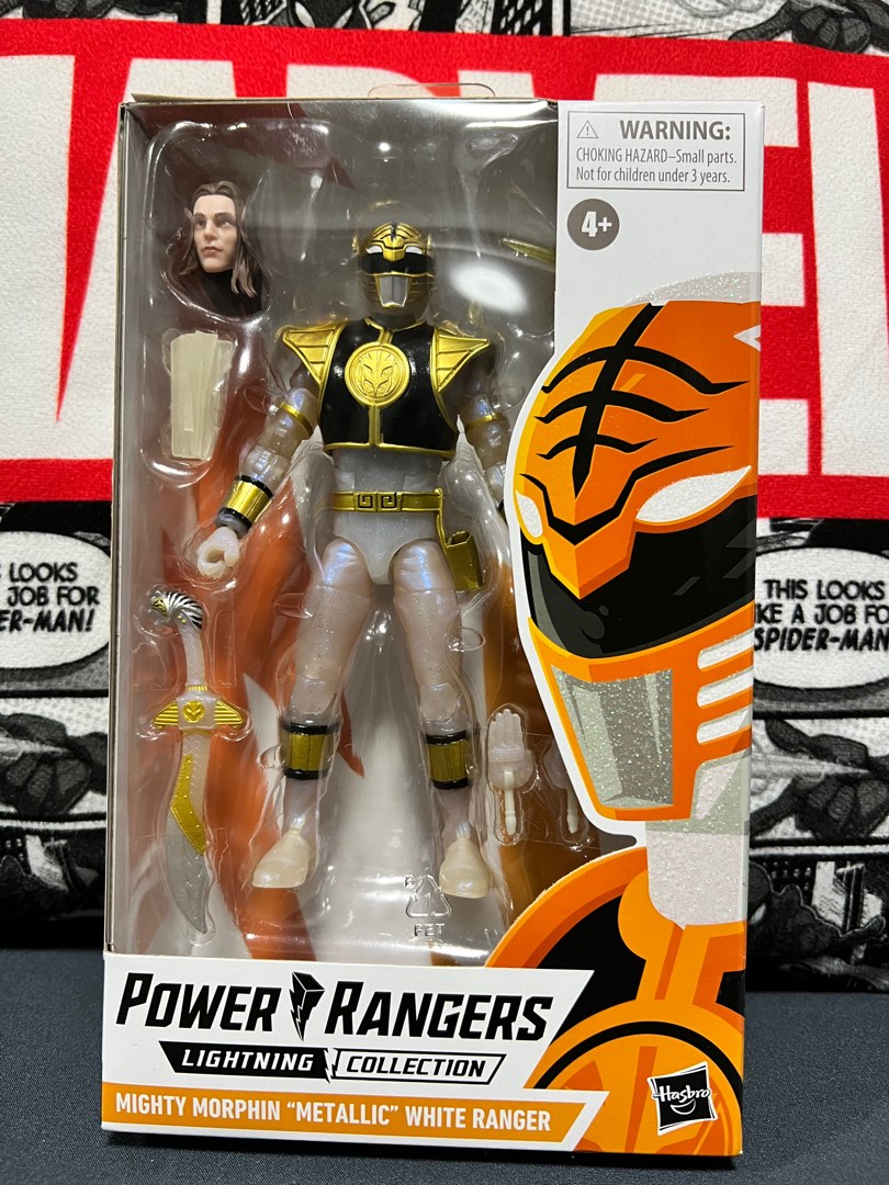 Hasbro Power Rangers Lightning Collection Mighty Morphin Metallic White ...