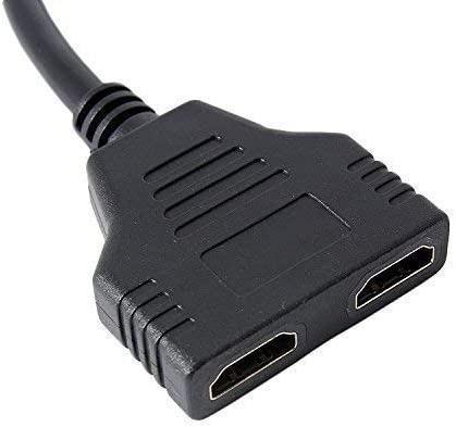 HDMI Male to Dual HDMI Female 1 to 2 Way HDMI Splitter Adapter Cable ...