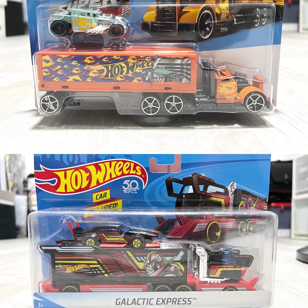 Hot Wheels Galactic Express + Bone Shaker Super Rig Set of 2, Hobbies ...