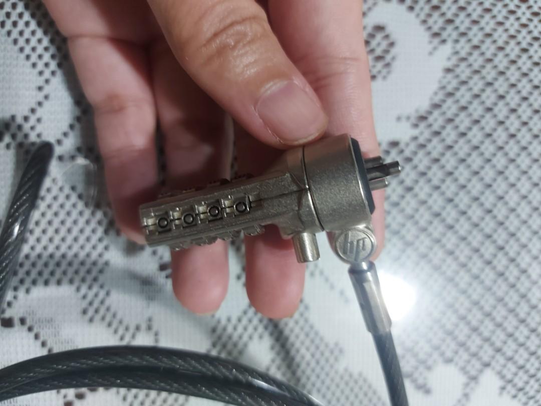 HP laptop cable lock, Computers & Tech, Parts & Accessories, Cables ...