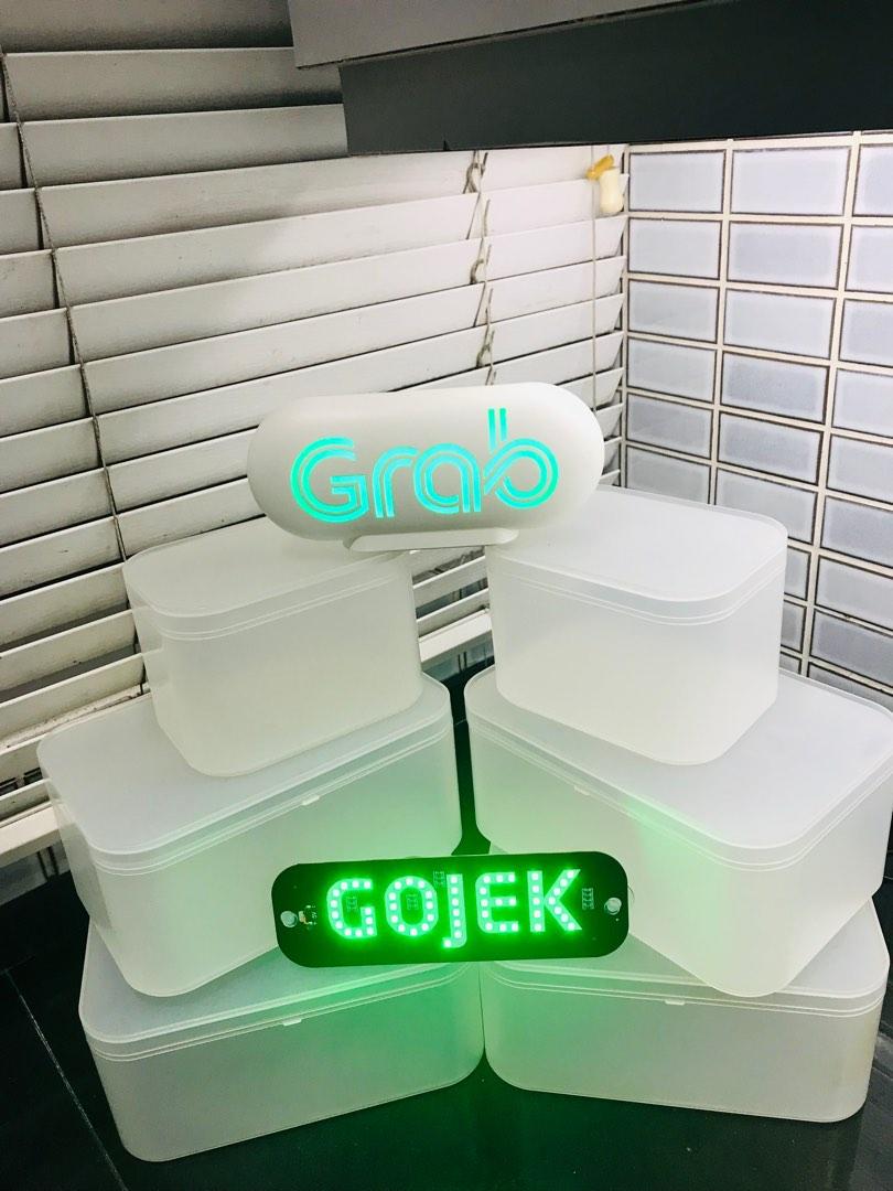 Collectible Illuminated Signages of Grab & Gojek ., Mobile Phones ...