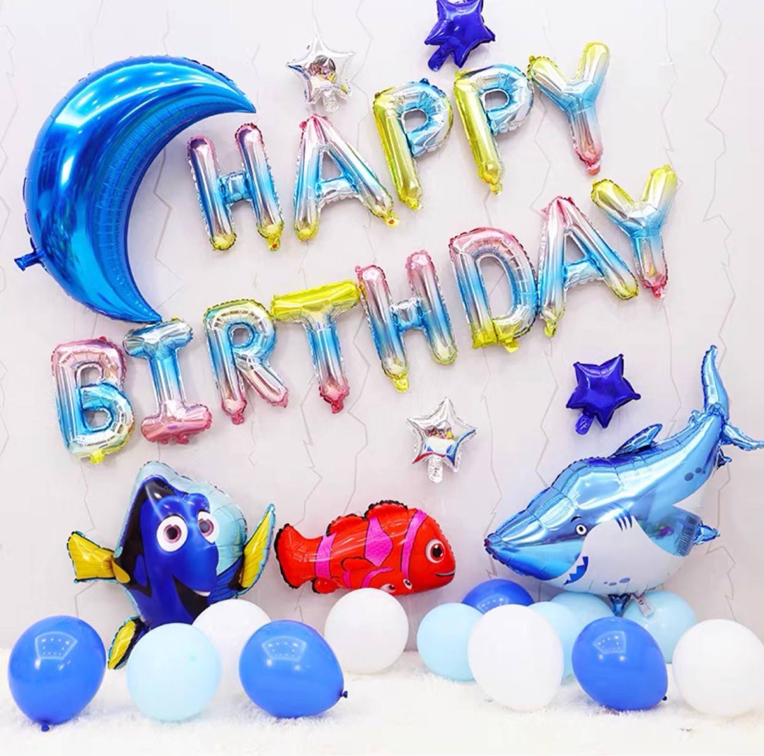 Blue Ocean Dory Marlin Finding Nemo Sea Creatures Theme Fish Children ...