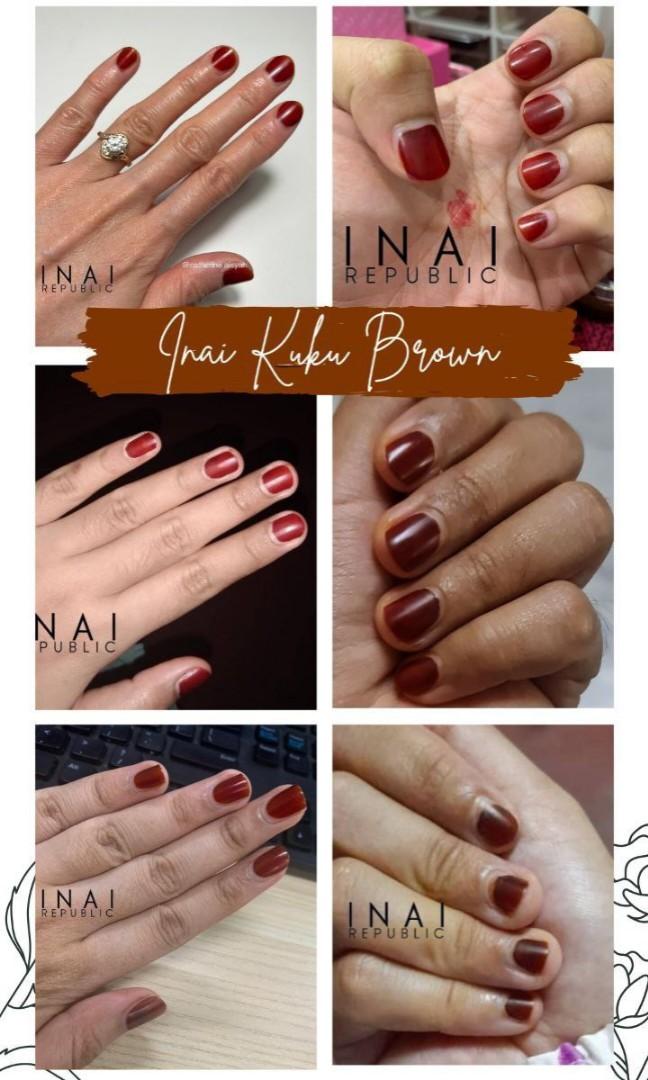 Inai Republic Inai Kuku Viral Moden No. 1 - Nail Henna Sah Solat INSTOCK BROWN , RED & MAROON ...