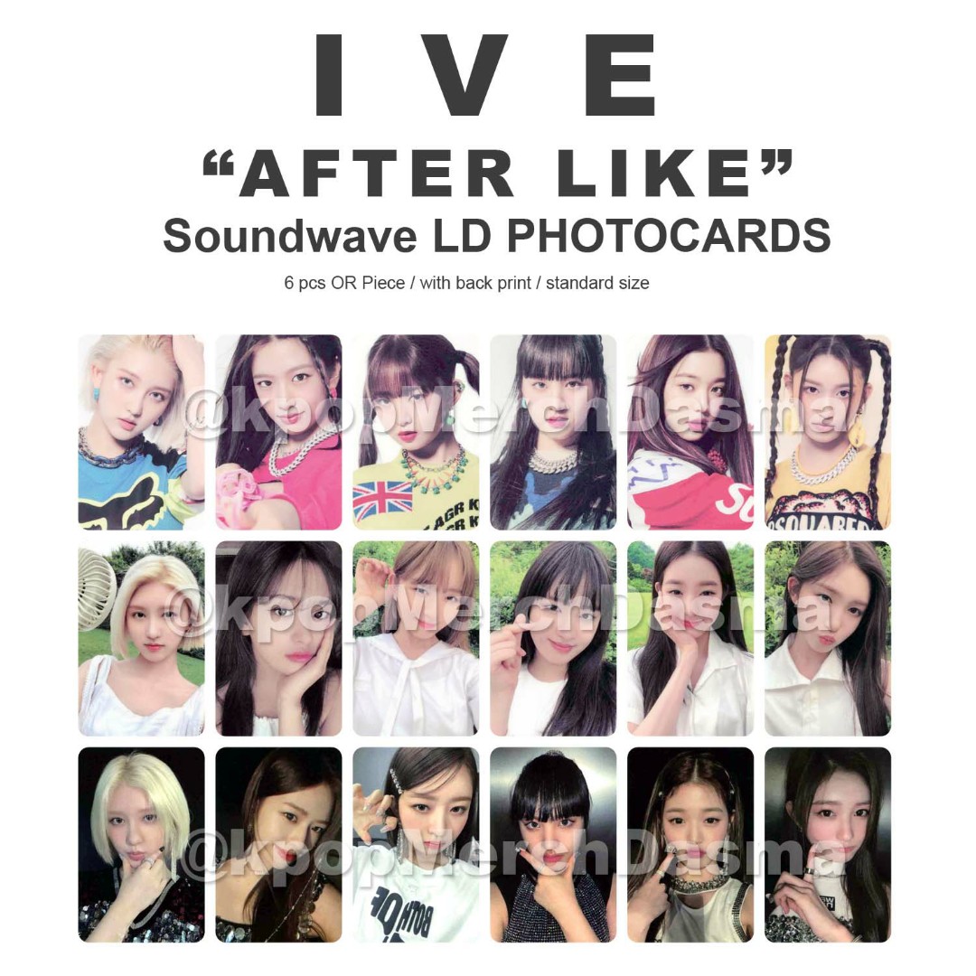 IVE After like Soundwave Lucckydraw Photocards (Please read the description), Hobbies & Toys ...
