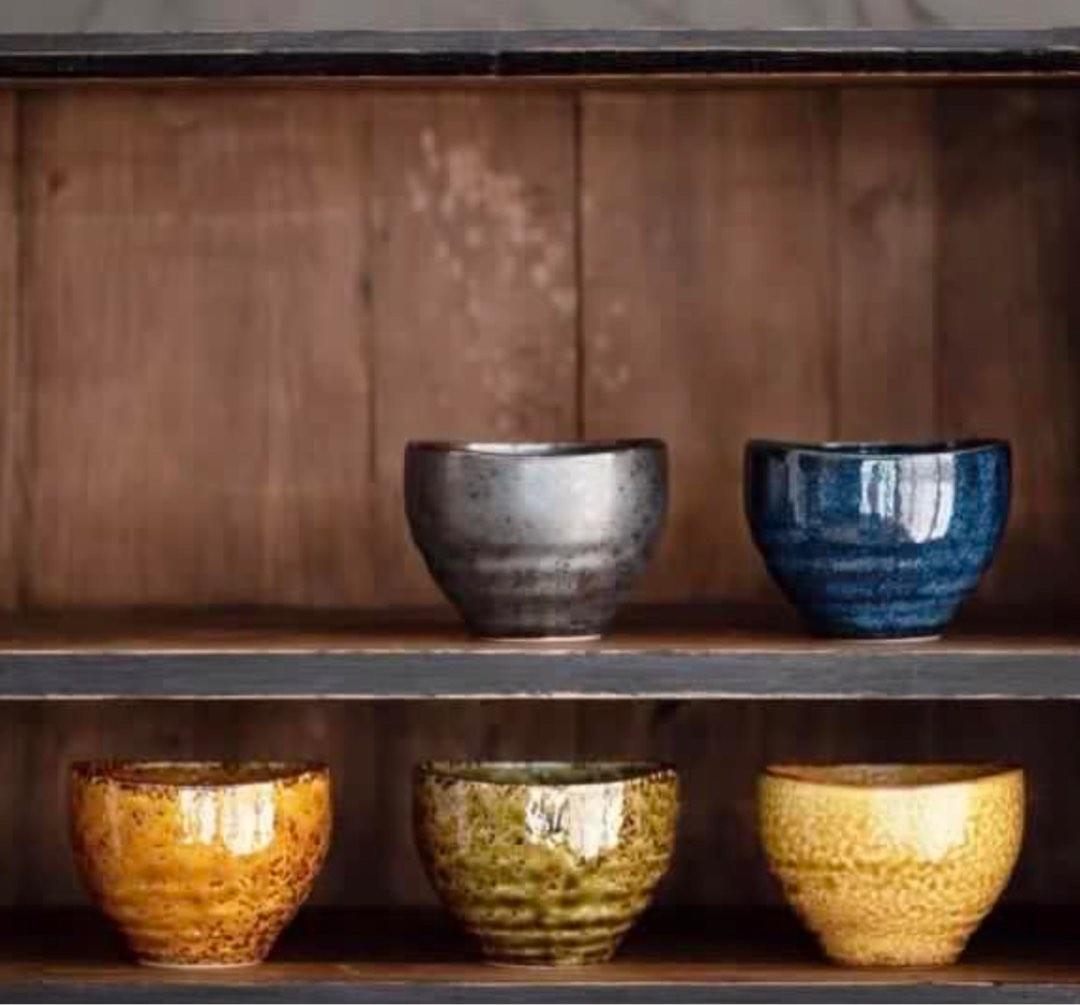 Japanese-imported Glazed Tea Cup 5 Set, Furniture & Home Living ...
