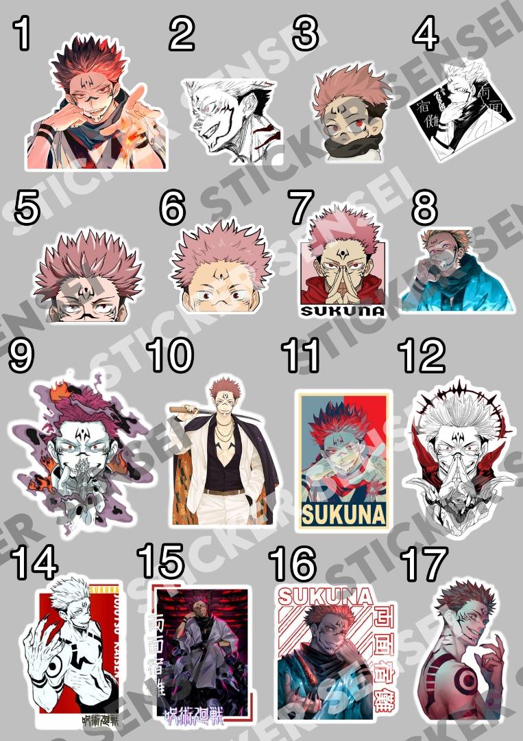 Jujutsu Kaisen Sticker - Ryomen Sukuna, Hobbies & Toys, Stationary ...