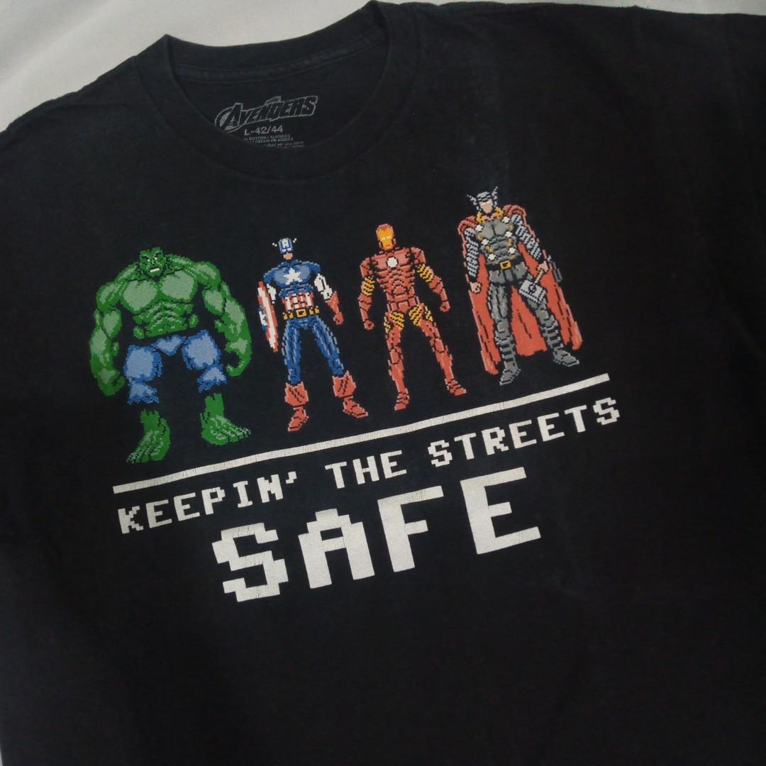 Kaos Vintage Marvel Avengers Superhero Video Game Characters Original ...
