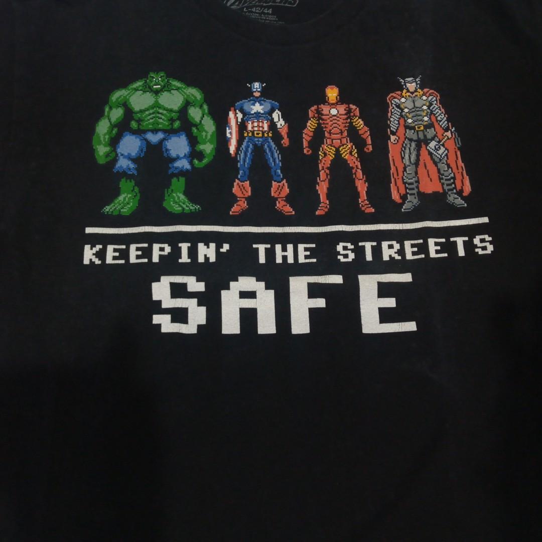 Kaos Vintage Marvel Avengers Superhero Video Game Characters Original ...