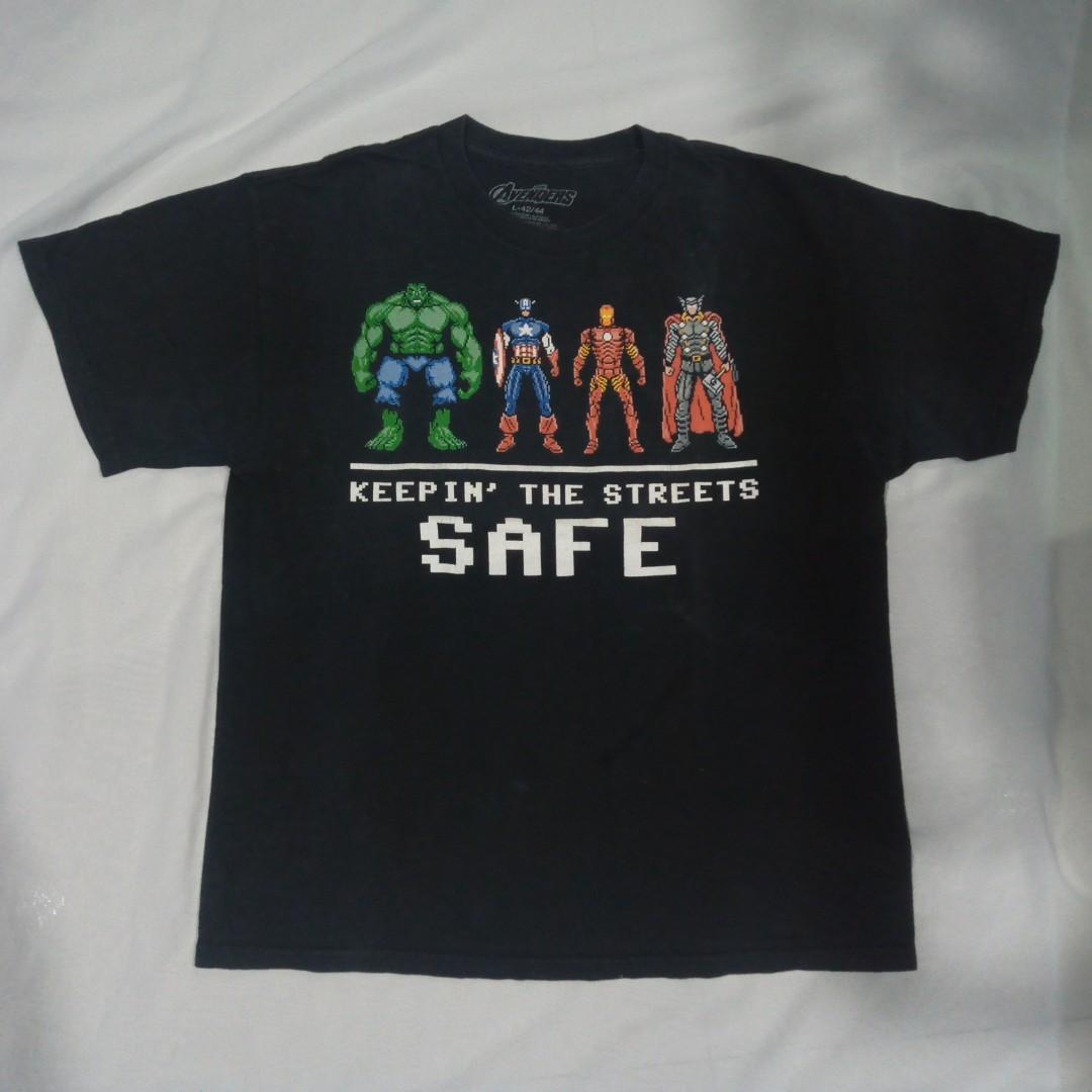 Kaos Vintage Marvel Avengers Superhero Video Game Characters Original ...