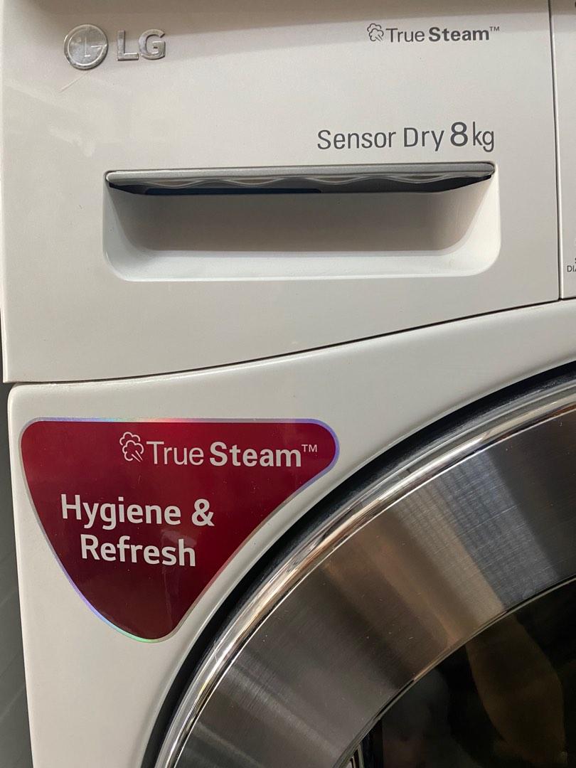 LG 8KG True Steam Sensor Dry Condenser Dryer, TV & Home Appliances ...