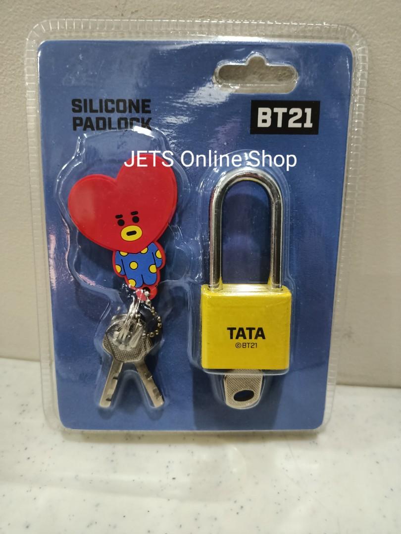 LINE FRIENDS OFFICIAL BT21 Original Silicone Padlock with Keys ...