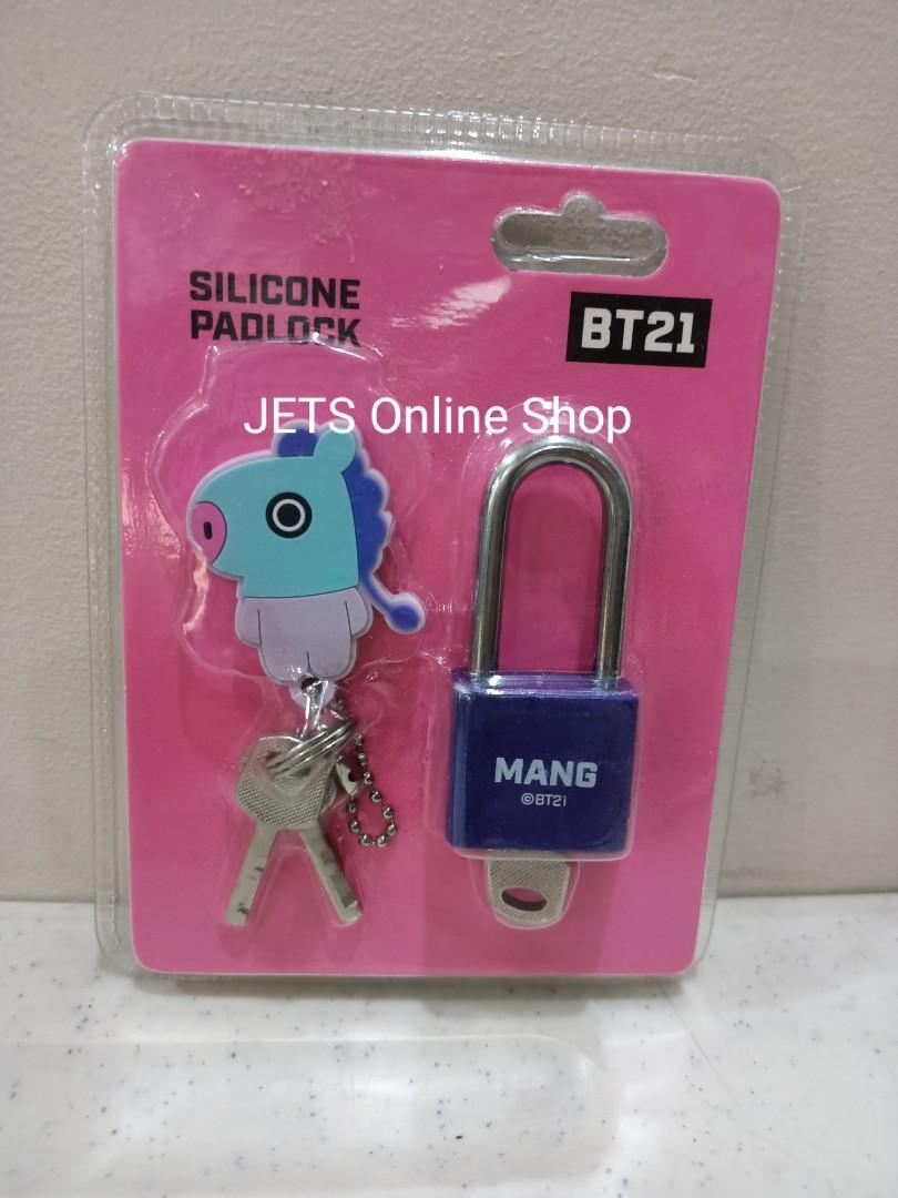 LINE FRIENDS OFFICIAL BT21 Original Silicone Padlock with Keys ...
