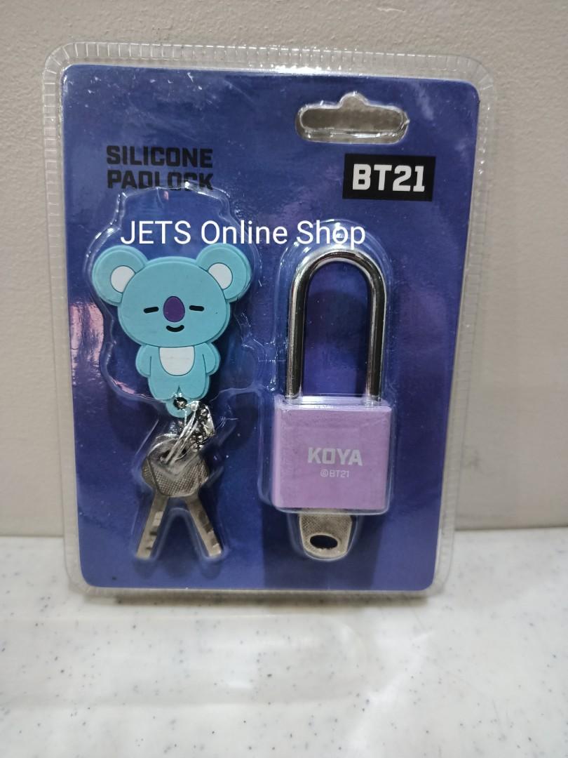 LINE FRIENDS OFFICIAL BT21 Original Silicone Padlock with Keys ...