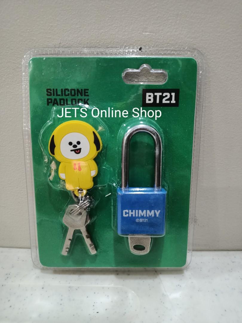 LINE FRIENDS OFFICIAL BT21 Original Silicone Padlock with Keys ...