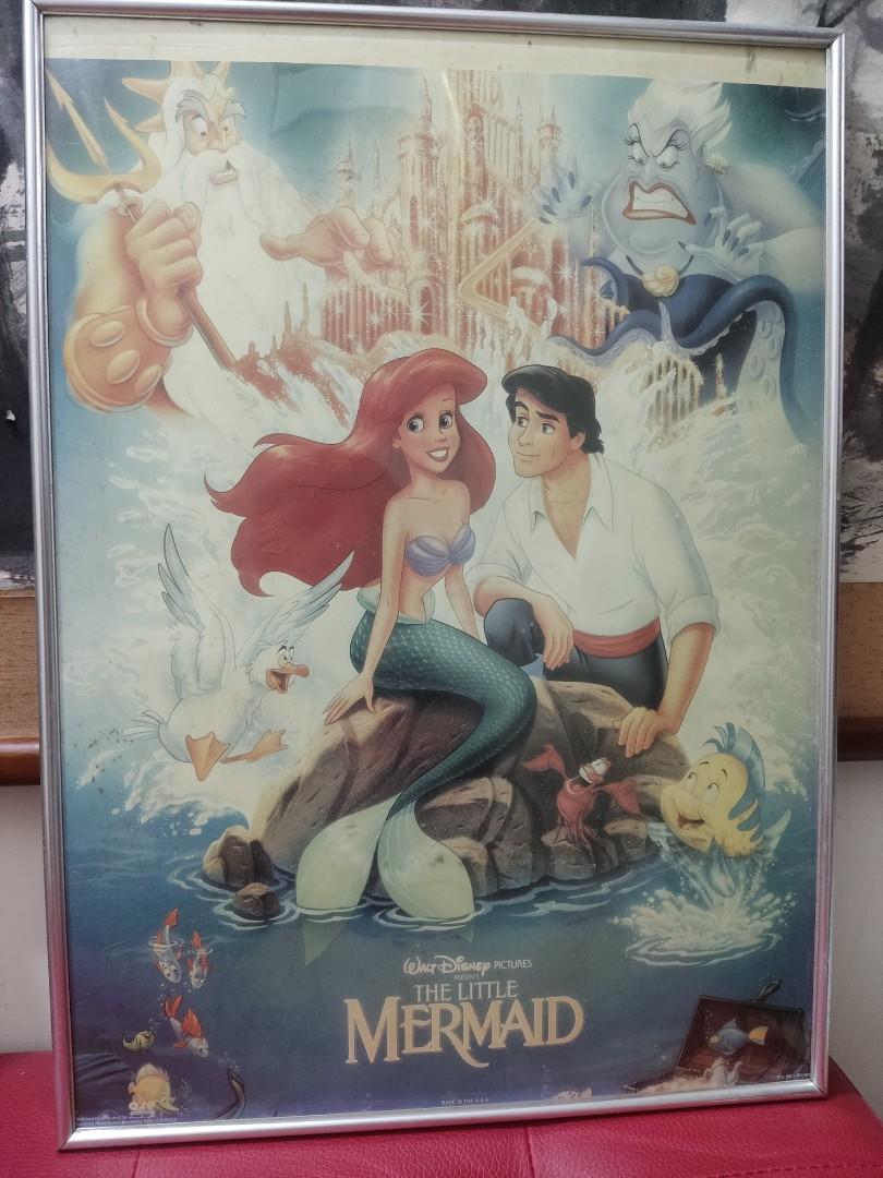 Little Mermaid poster frame, Hobbies & Toys, Memorabilia & Collectibles ...