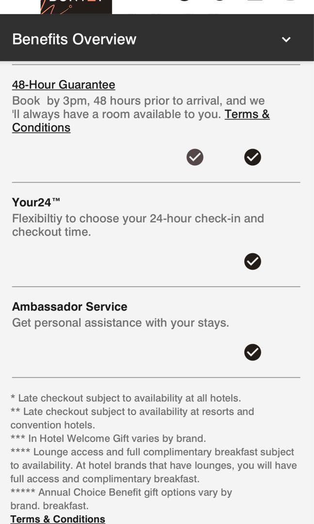 Marriot Bonvoy - Ambassador Elite member rewards and benefits!, 門票＆禮券 ...