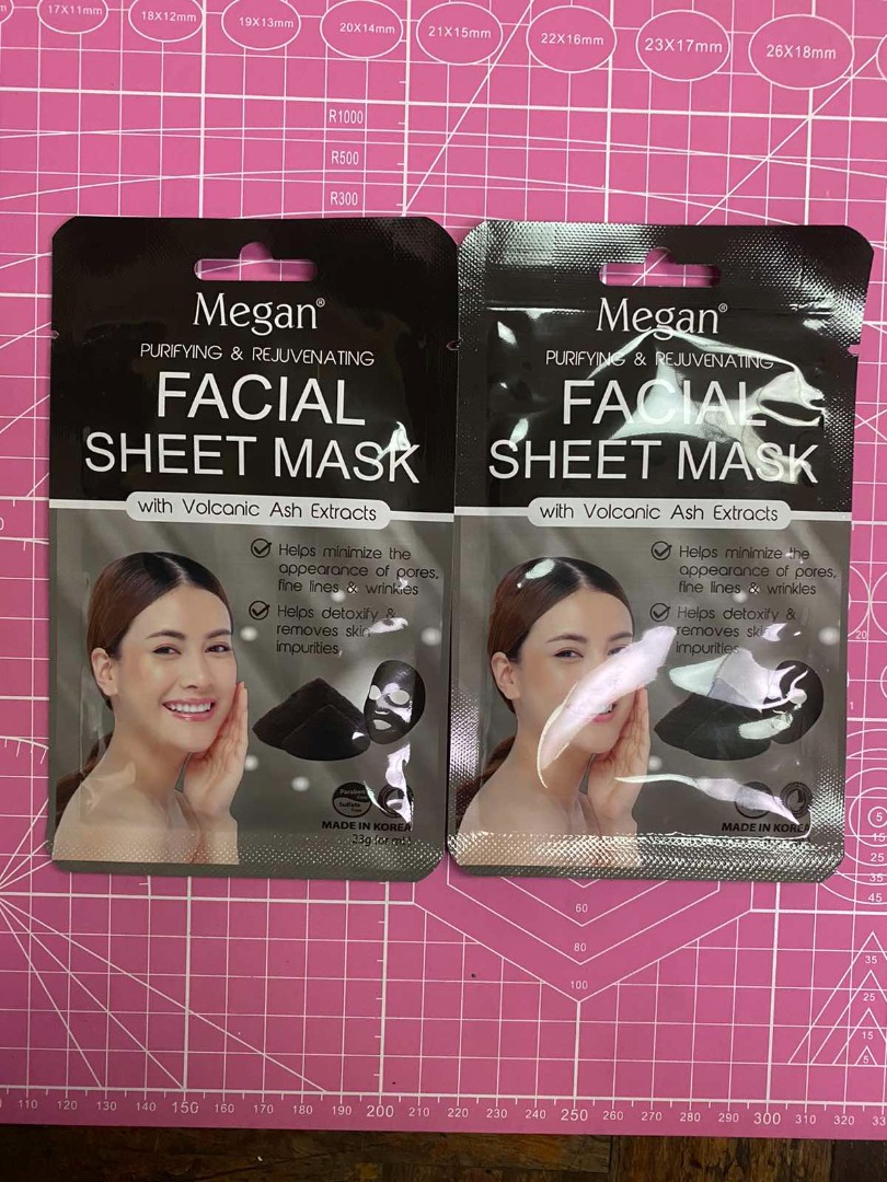 Megan Facial Sheet Mask Volcanic Ash, Beauty & Personal Care, Face ...