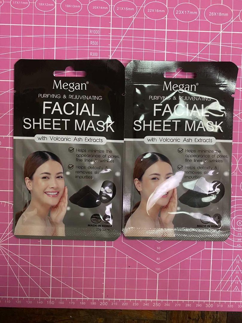 Megan Facial Sheet Mask Volcanic Ash, Beauty & Personal Care, Face ...