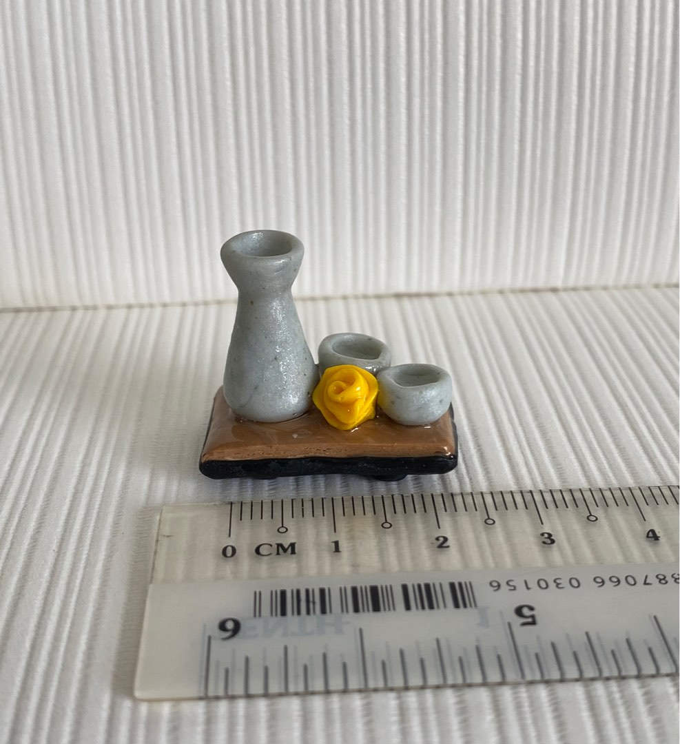 Miniature clay - Sake set, Hobbies & Toys, Stationery & Craft, Handmade ...