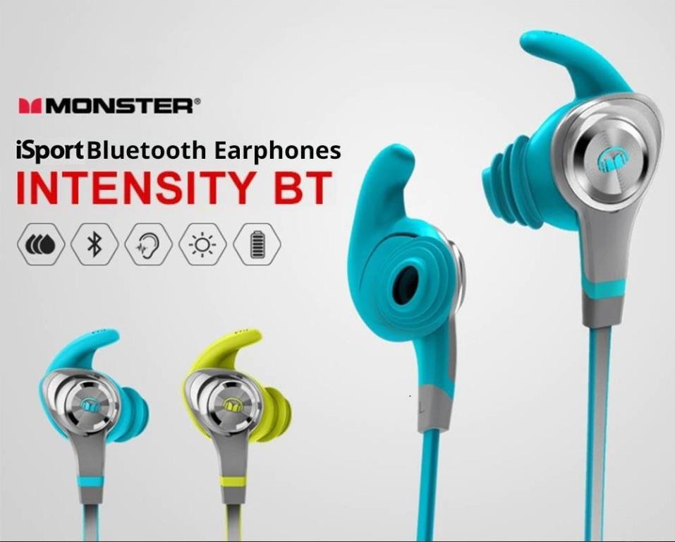 MONSTER ISPORT INTENSITY THE ATHLETE’S HEADPHONE BLUETOOTH 藍芽 耳機, 音響器材 ...