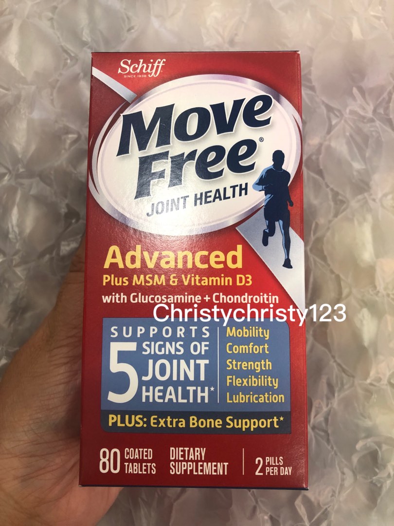 (現貨 80粒) ~Schiff Move Free 益節 Advanced Plus MSM 和維生素 D3 (含葡萄糖胺和軟骨素) ~到期 ...
