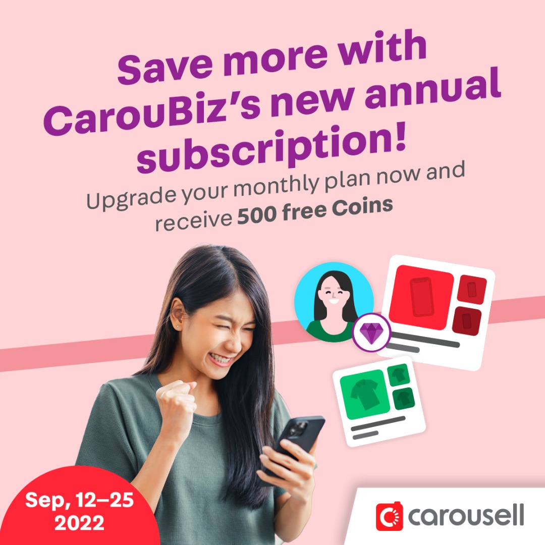 New CarouBiz Annual Subscription, Announcements on Carousell