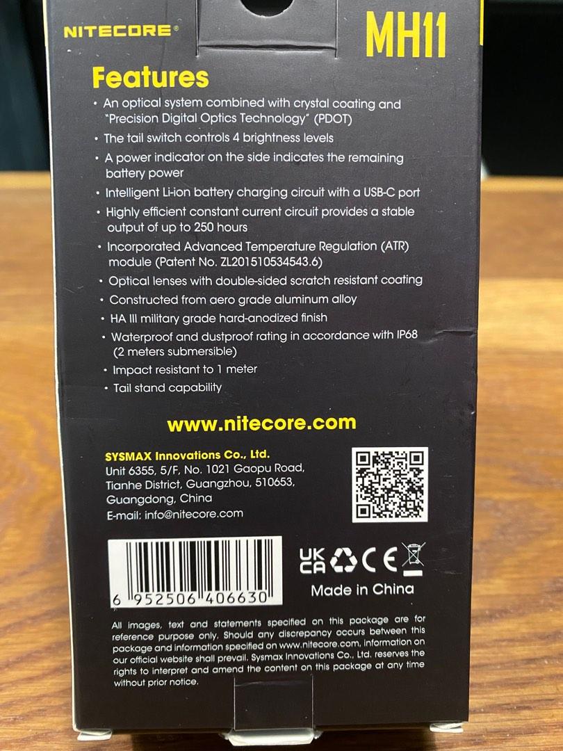Original NiteCore MH 11 1000 Lumens torchlights plus NUP 30 Utility ...