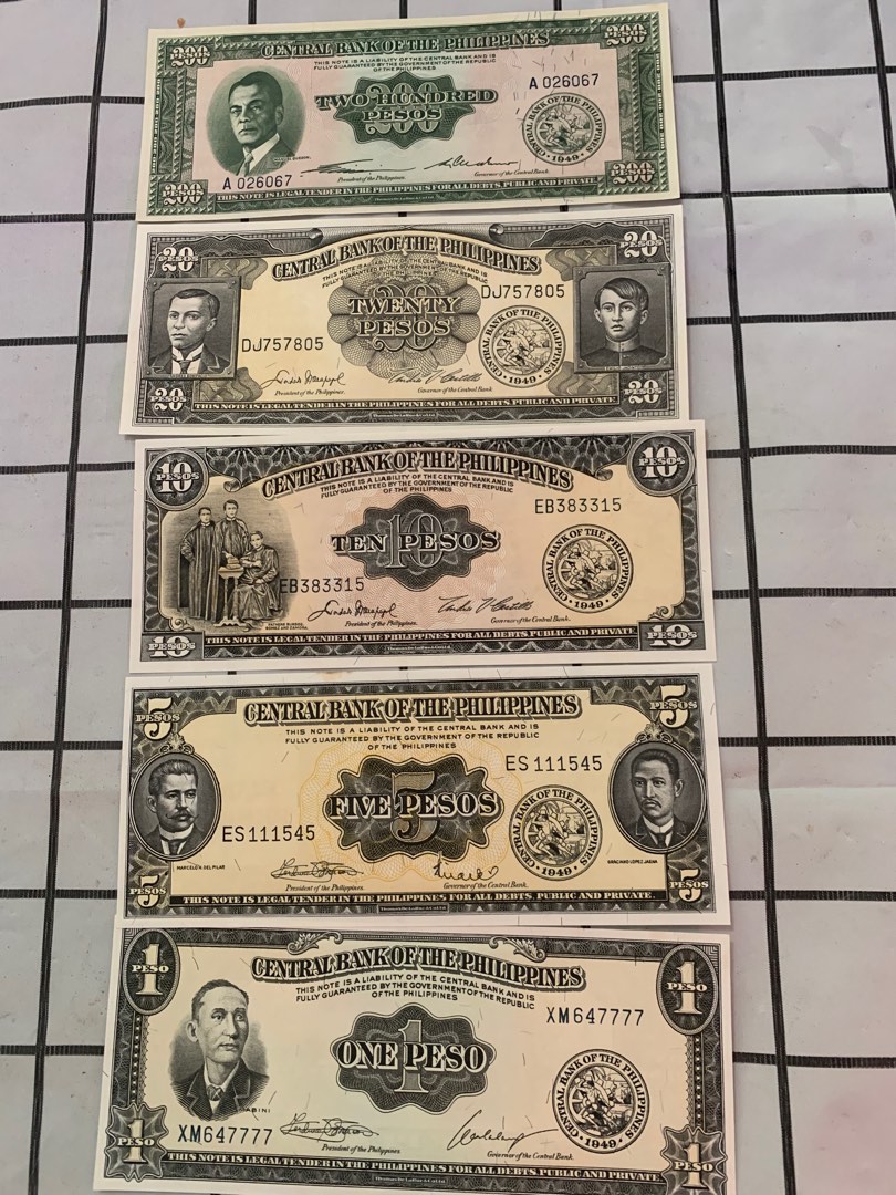 Philippine 1949 Notes, Hobbies & Toys, Memorabilia & Collectibles ...