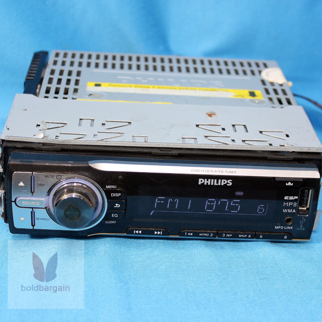 PHILIPS CEM210/56 Car Stereo AM FM Radio USB Mp3 WMA Audio Music Player ...