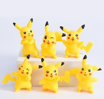 Pikachu Display Figurines / Cake Toppers (6 Pcs A Set), Hobbies & Toys ...