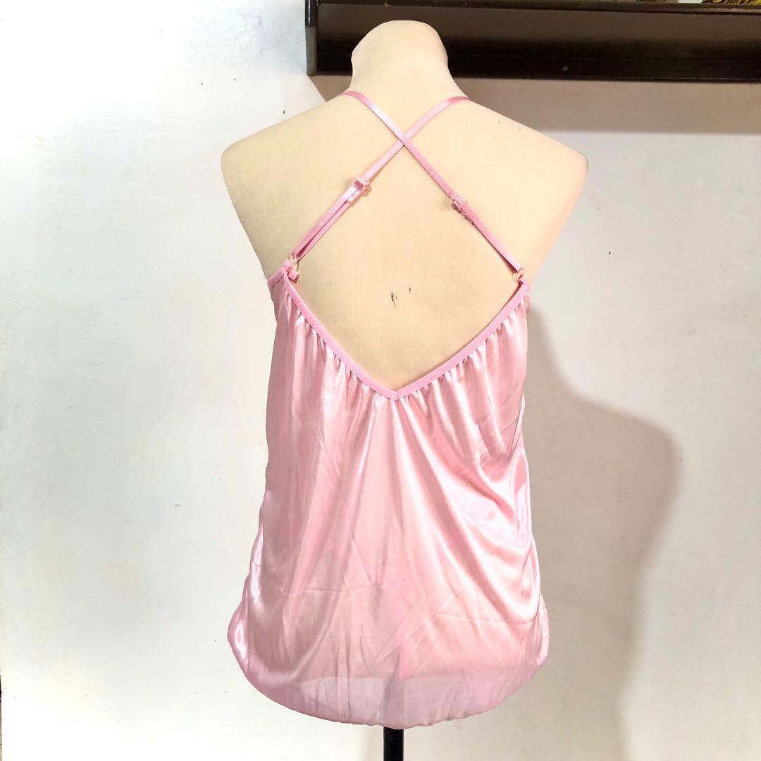 Pink Lingerie with t-back, Women's Fashion, Undergarments & Loungewear ...