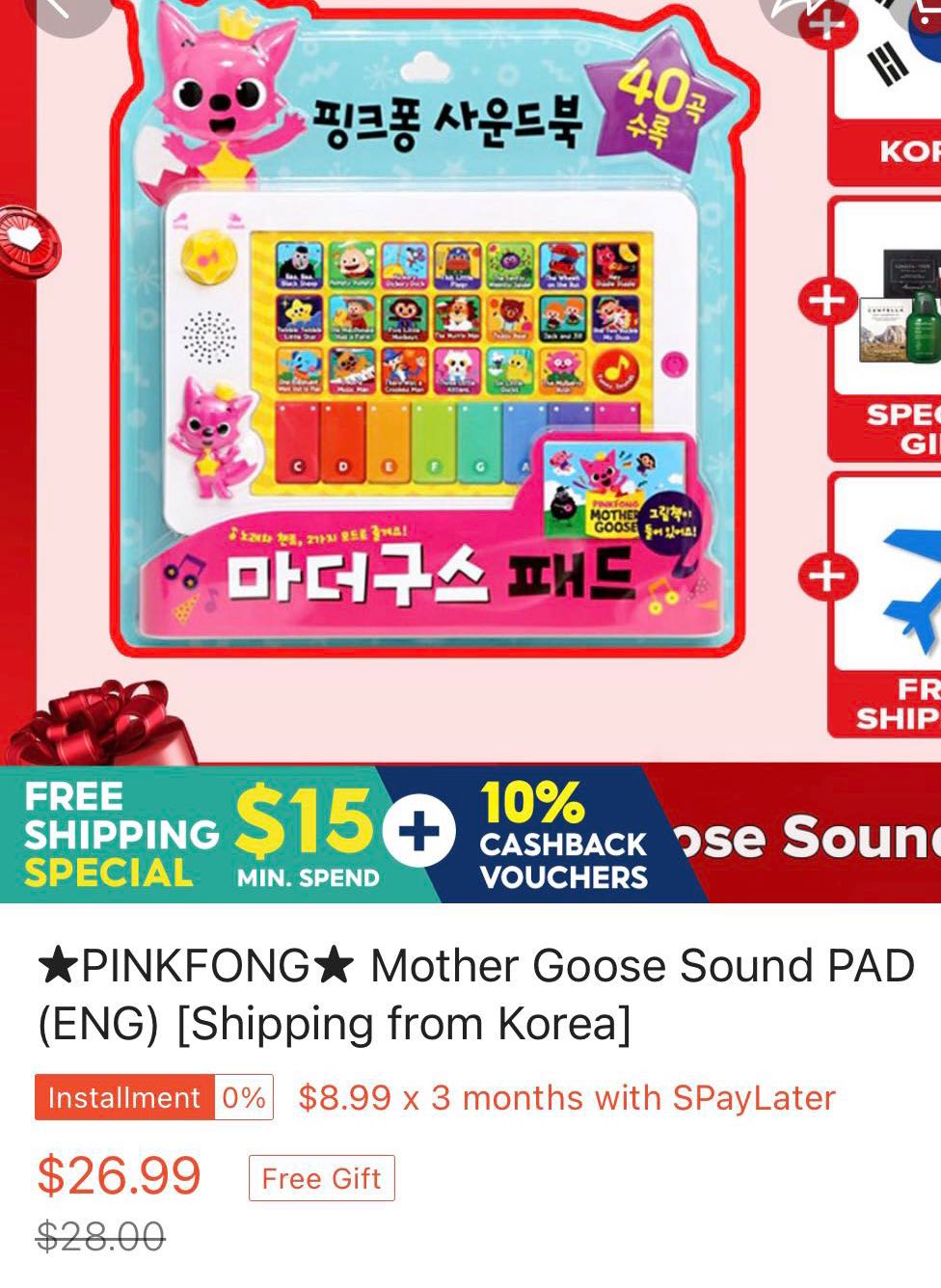 Pinkfong music pad, Babies & Kids, Infant Playtime on Carousell