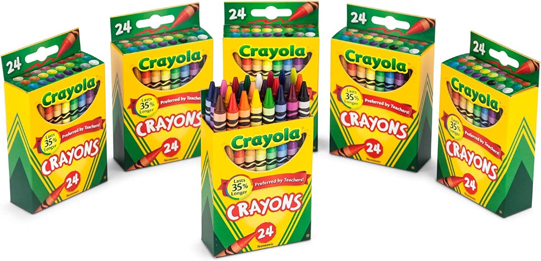 (PO)Crayola Crayons 24 Count - 6-Pack, Hobbies & Toys, Stationery ...