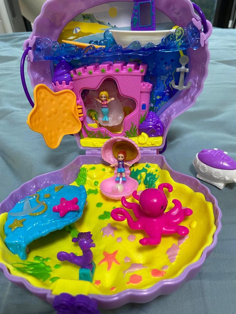Polly Pocket Tiny Power Seashell Purse Compact, 興趣及遊戲, 收藏品及紀念品, 古董收藏 ...