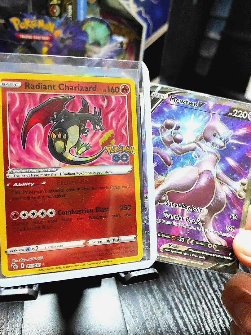 Radiant Charizard with FREE Mewtwo V Promo Card, Hobbies & Toys, Toys ...