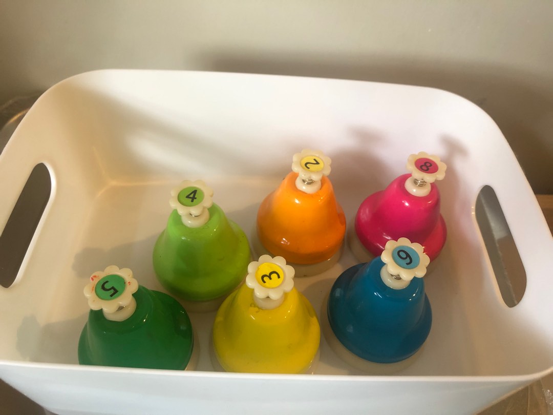 Rainbow desk bells, Hobbies & Toys, Toys & Games on Carousell