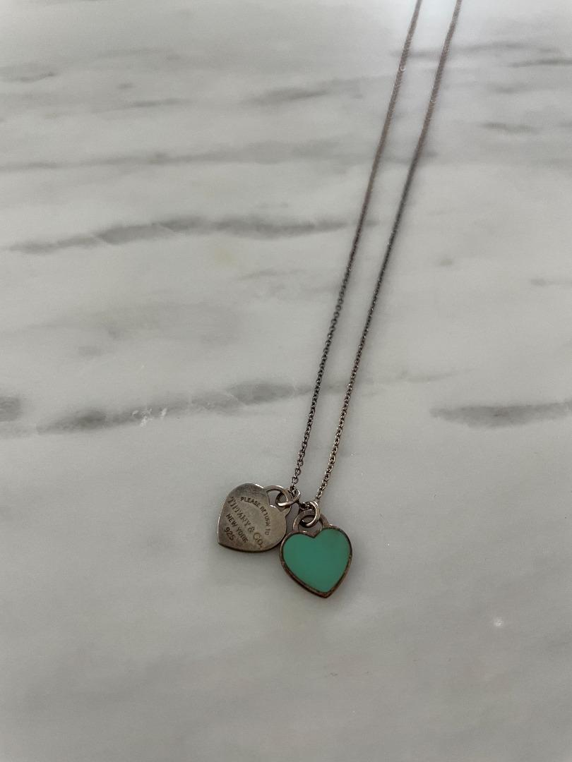 Return to Tiffany Blue Double Heart Tag Pendant in Silver, Women's ...