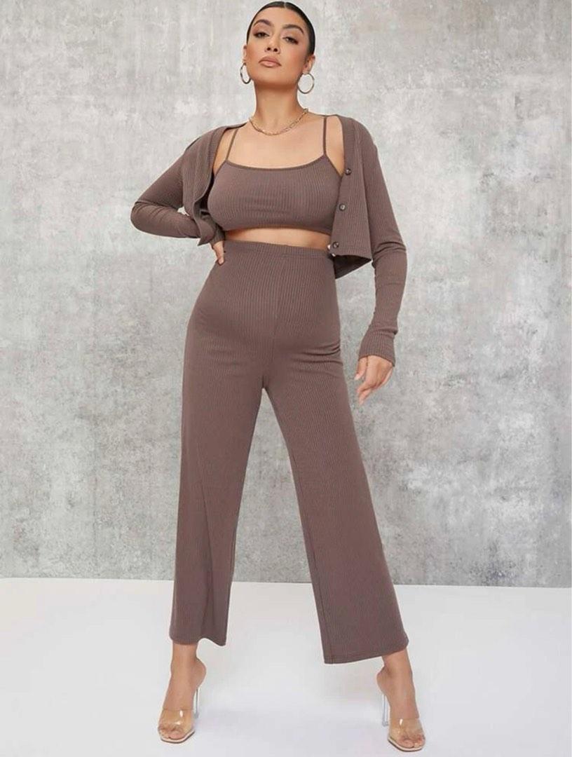 Rib Knit Set, Women's Fashion, Dresses & Sets, Sets or Coordinates on ...