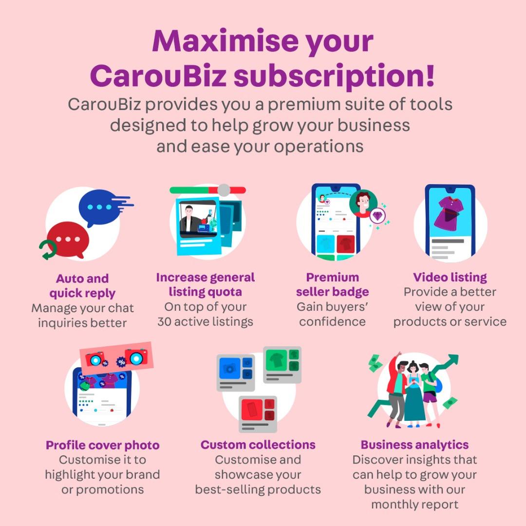 New CarouBiz Annual Subcription, Announcements on Carousell
