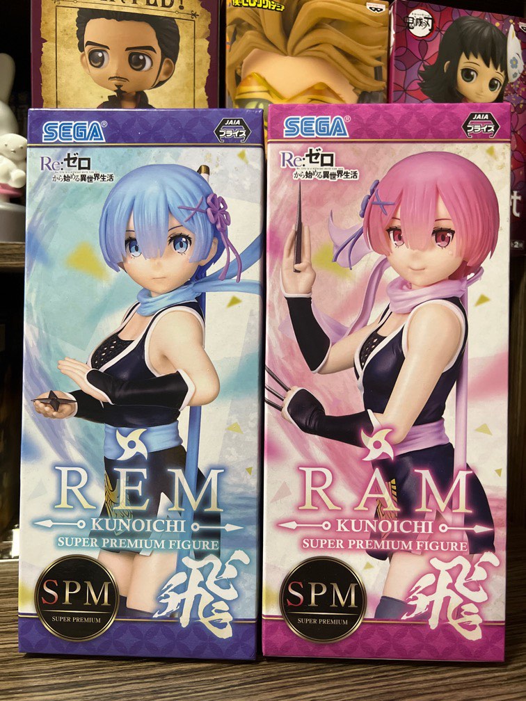 SEGA SPM 拉姆 雷姆 忍者造型 Re:0 從零開始的異世界生活 figure, 興趣及遊戲, 玩具 & 遊戲類 - Carousell