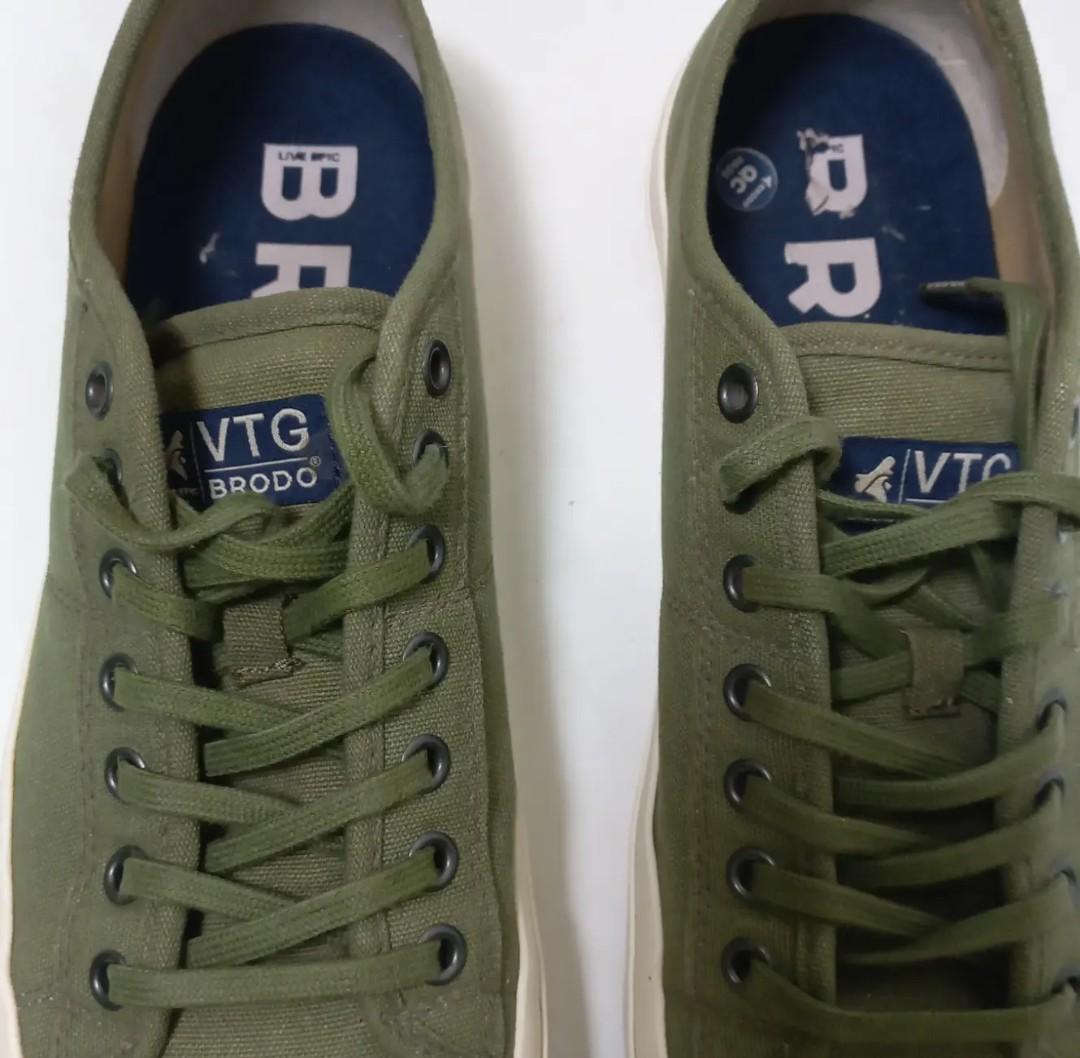 Sepatu Sneakers Brodo VTG Vantage Low V2 Hijau, Fesyen Pria, Sepatu ...