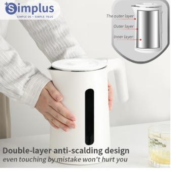 Simplus Electric Kettle 1.8L 304 Stainless Steel 1500w Automatic Power ...