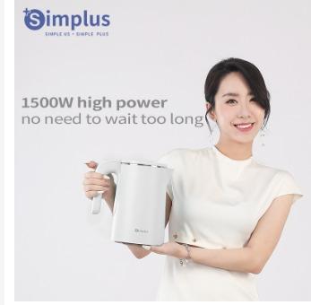 Simplus Electric Kettle 1.8L 304 Stainless Steel 1500w Automatic Power ...