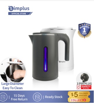Simplus Electric Kettle 1.8L 304 Stainless Steel 1500w Automatic Power ...