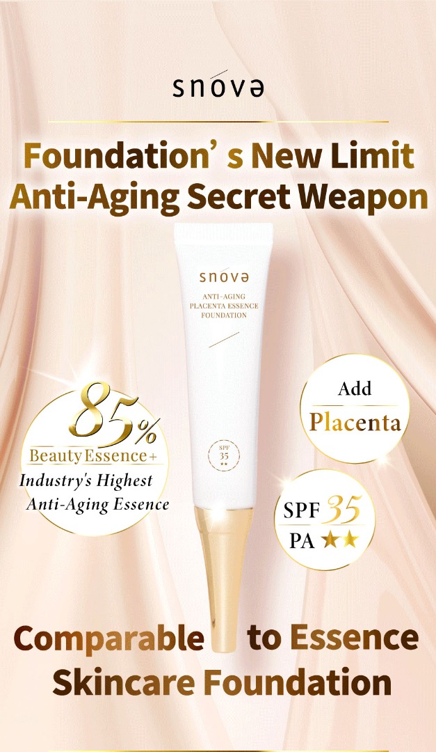 【SNOVA】Snova Moisturizing and Anti-Aging Placenta Essence Foundation ...
